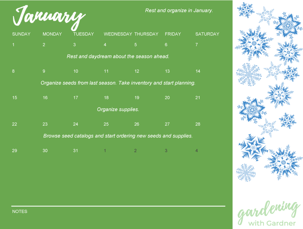 Gardening with Gardner: The Garden Calendar - Saratoga Associates