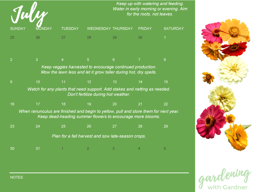 Gardening with Gardner: The Garden Calendar - Saratoga Associates